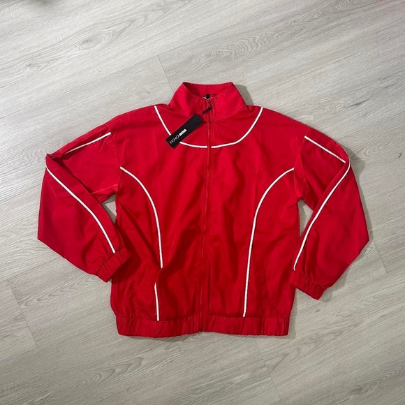 Fashion Nova | Jackets & Coats | Red Track Jacket | Poshmark
